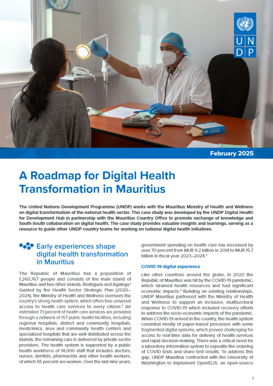 A Roadmap for Digital Health Transformation in Mauritius